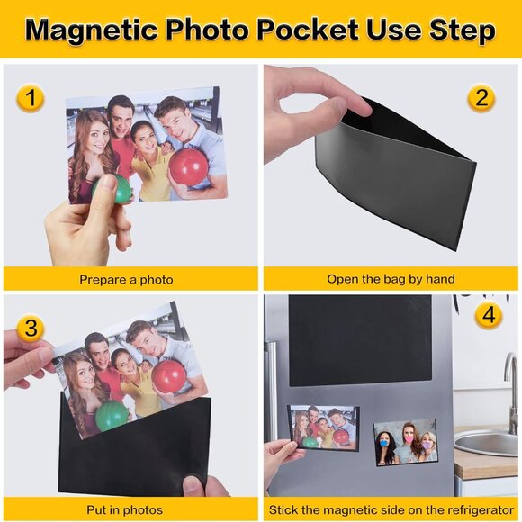 Kitchen | 1 Pack Magnetic Picture Frame 4 X 6 Inches Fridge Magnetic ...